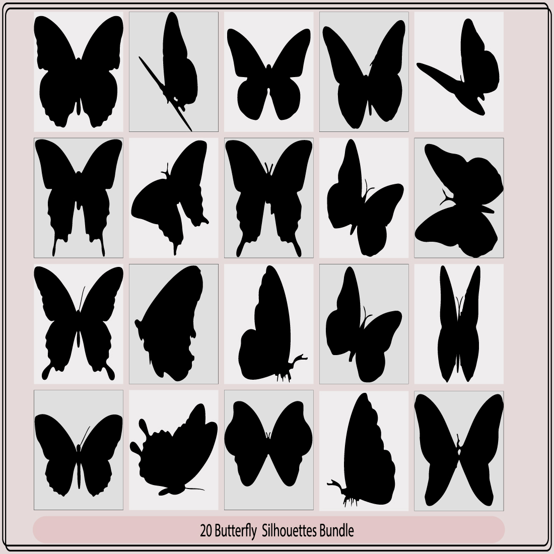 silhouettes of butterflies,butterfly silhouette,Silhouette of a ...
