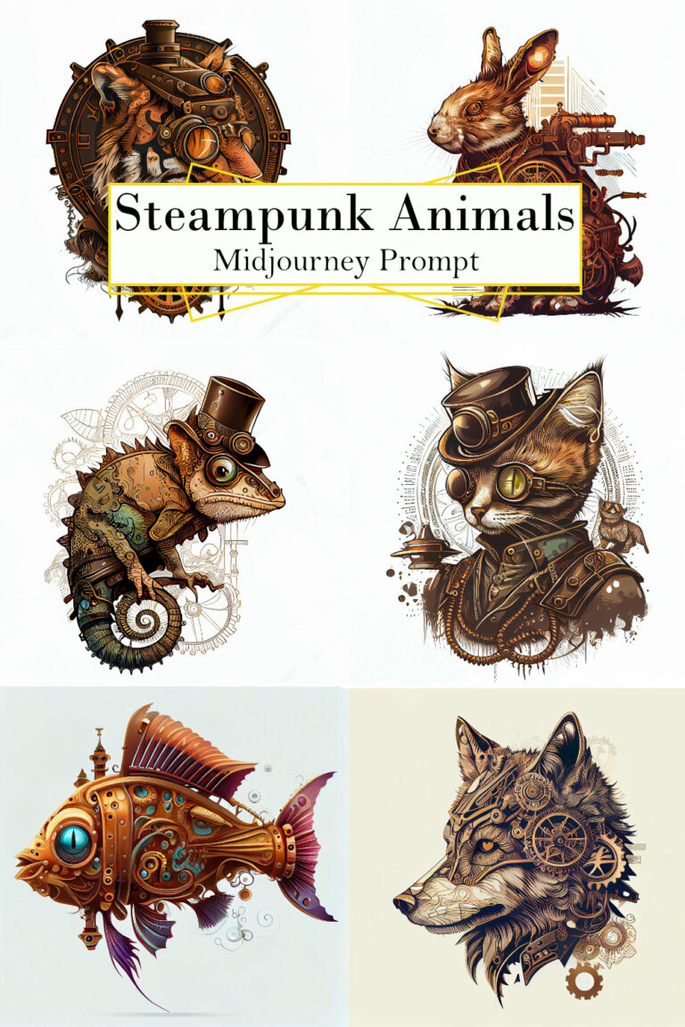 Steampunk Animals Midjourney Prompt - MasterBundles