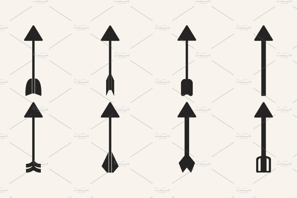 Decorative Arrow Bow Icons Set – MasterBundles