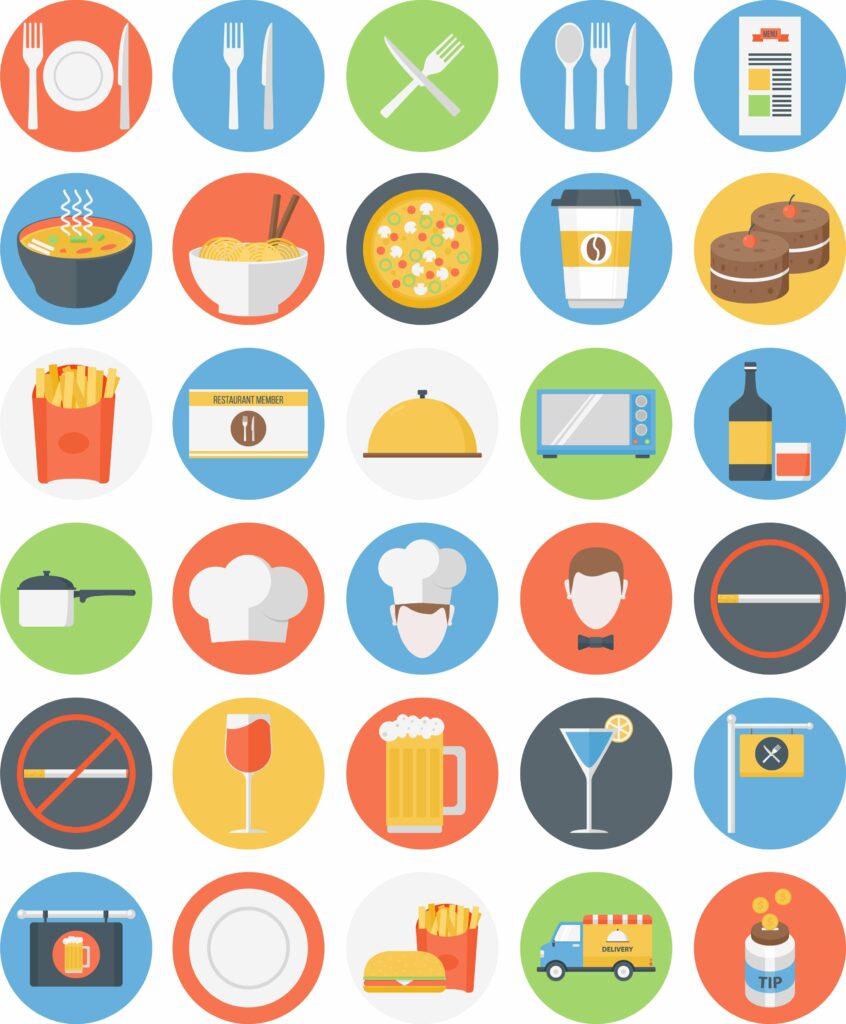 150 Funky Food Icons – MasterBundles