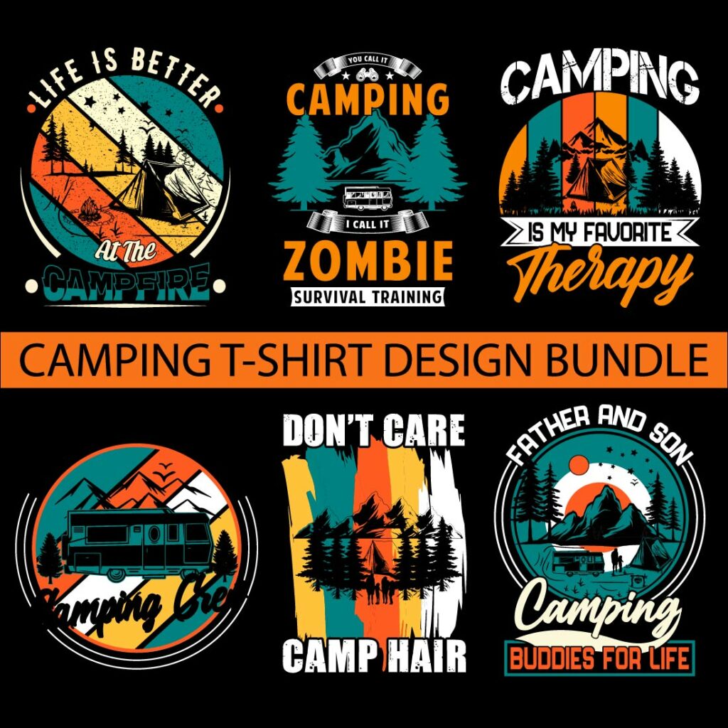 Typography camping t-shirt design free svg - MasterBundles