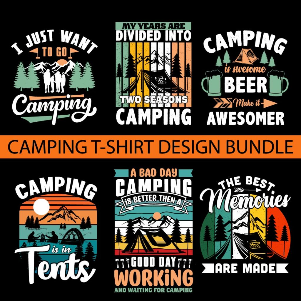 Typography camping t-shirt design free svg - MasterBundles