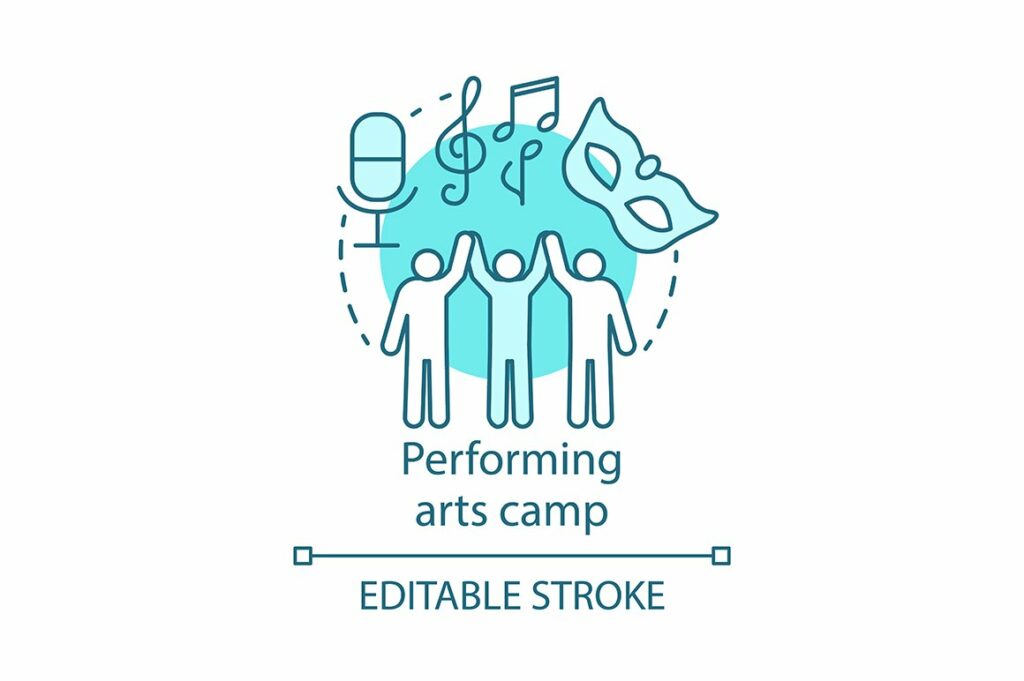 Performing arts camp concept icon – MasterBundles