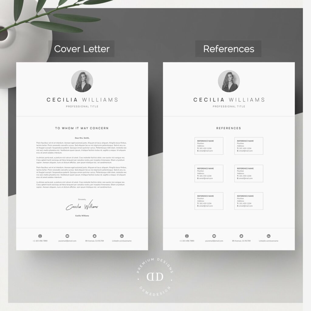 Clean Modern Resume Template – MasterBundles