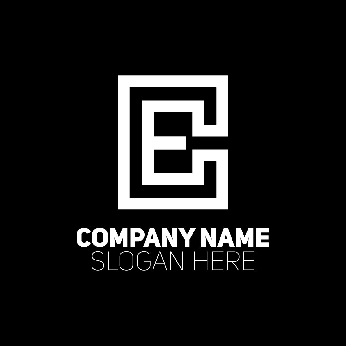CE Letter Logo Design with Creative Modern Trendy Typography and Black ...