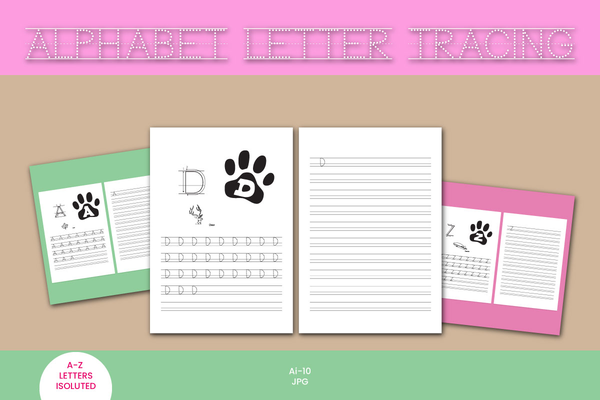 Alphabet Letter Tracing Vector - MasterBundles