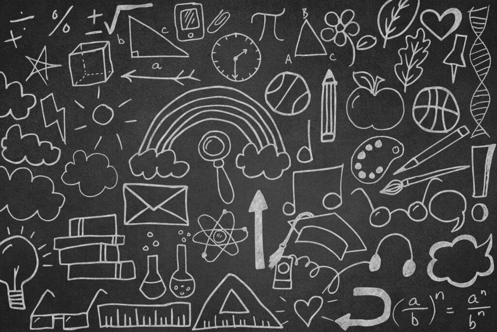 Chalkboard School Doodles – MasterBundles