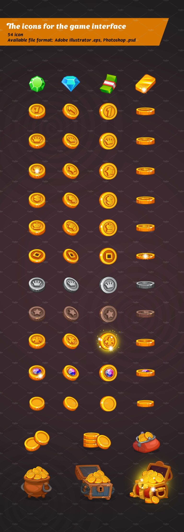 The icons for the game interface – MasterBundles