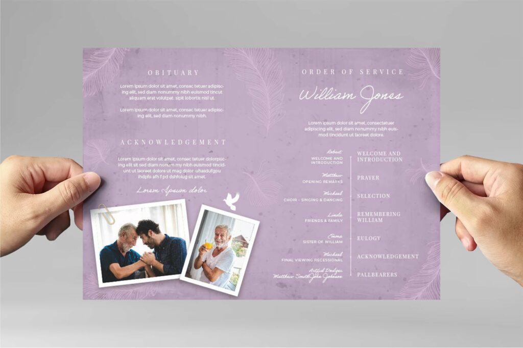 Church Funeral Program Template – MasterBundles