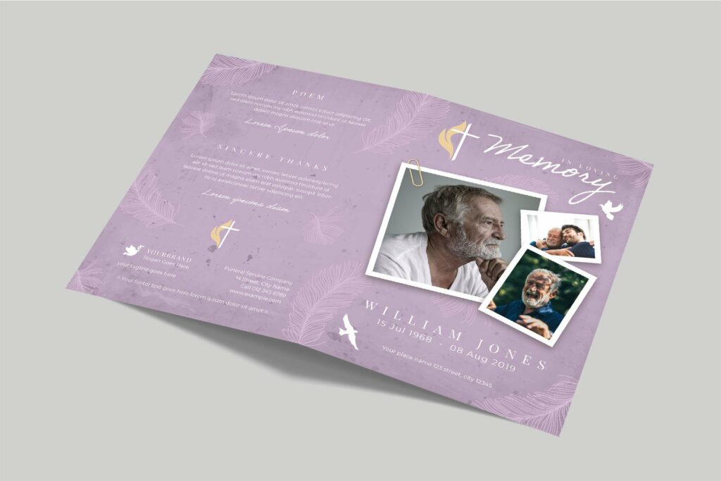 Church Funeral Program Template – MasterBundles