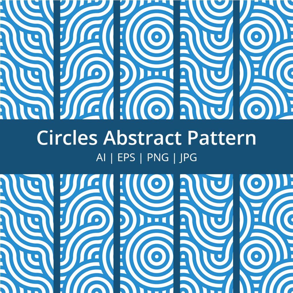 Circles Abstract Seamless Pattern Digital Papers - Vector - MasterBundles