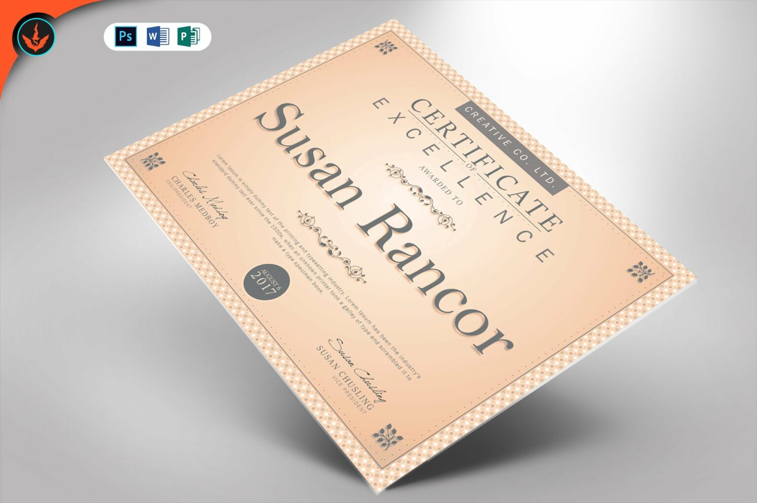 Classic Certificate Template – MasterBundles
