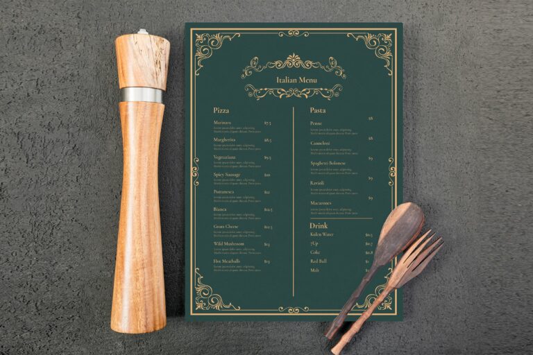 Classic Restaurant Menu Template – MasterBundles
