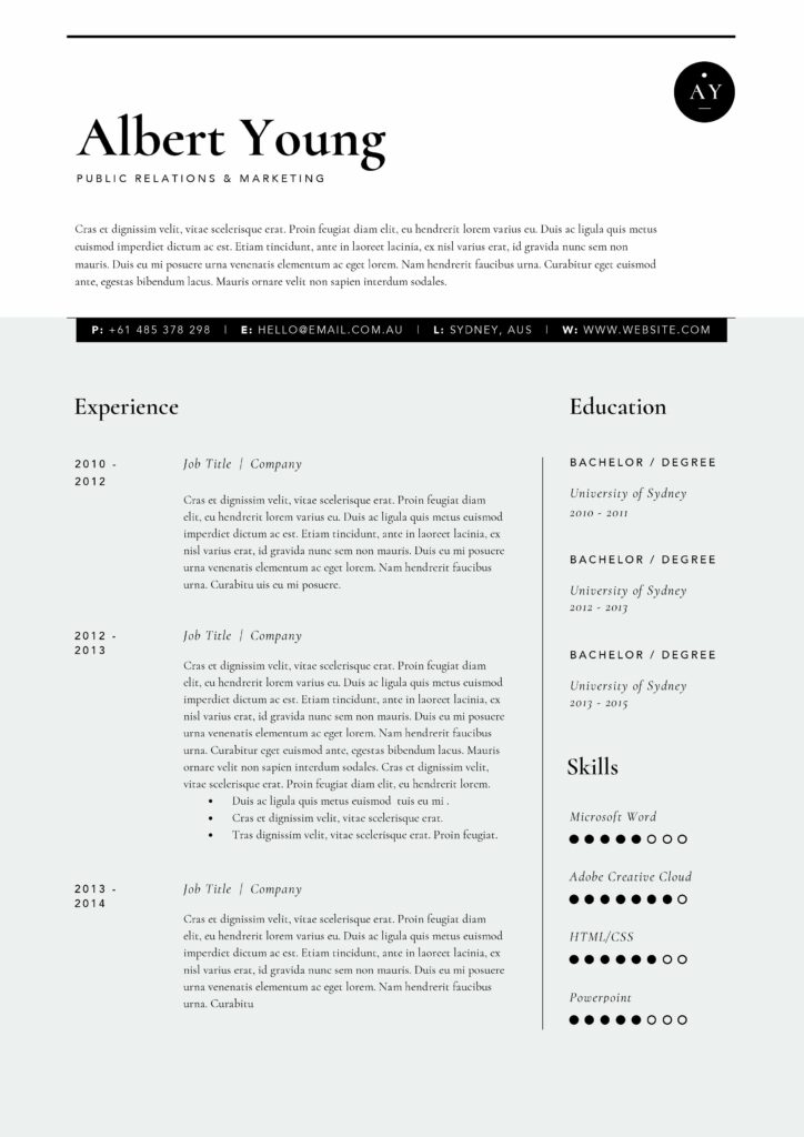 Resume Template 3 Page | CV Template – MasterBundles