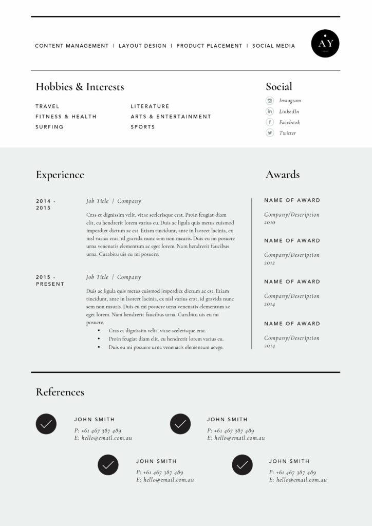 Resume Template 3 Page | CV Template – MasterBundles
