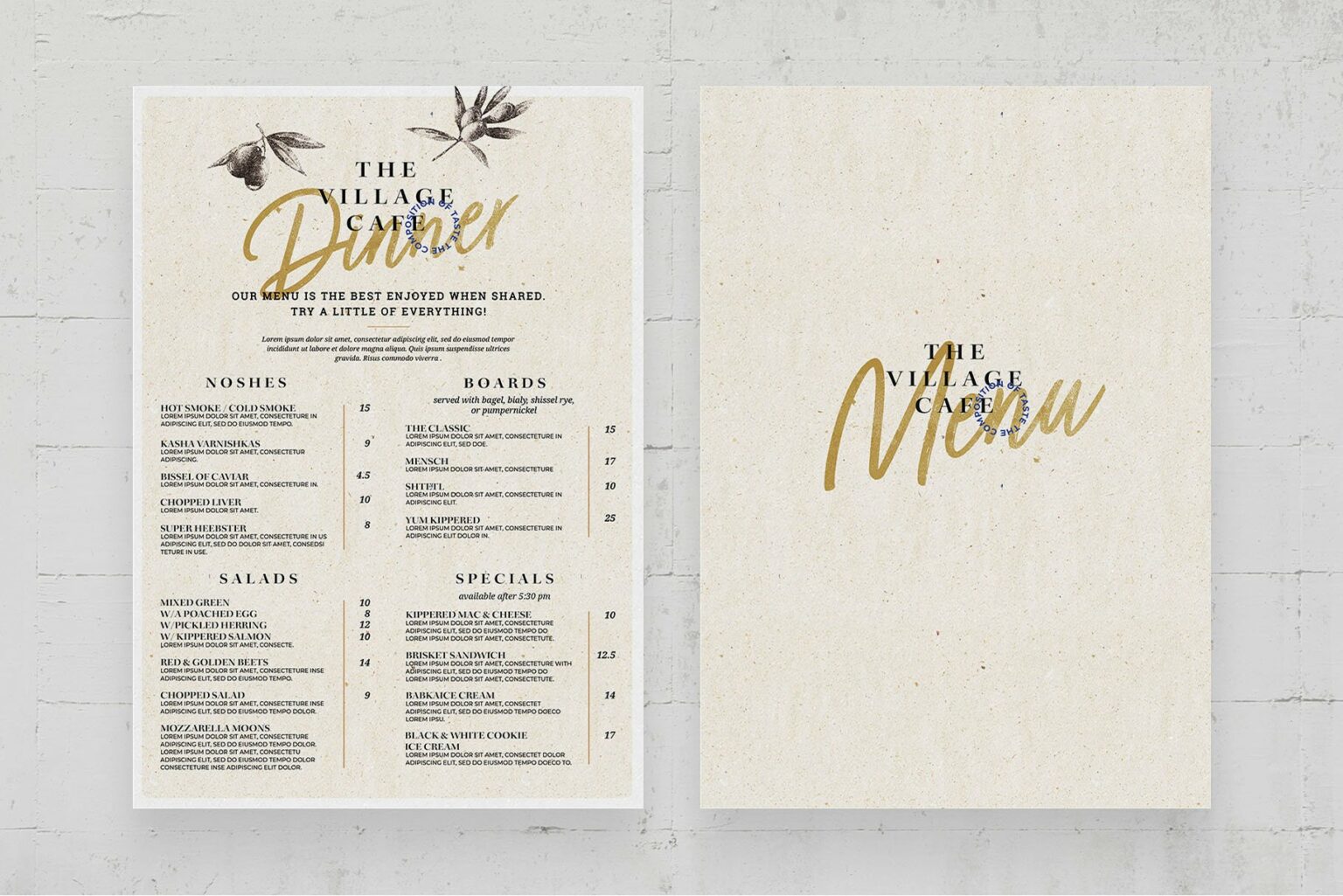 Classy Restaurant Menu Template – MasterBundles