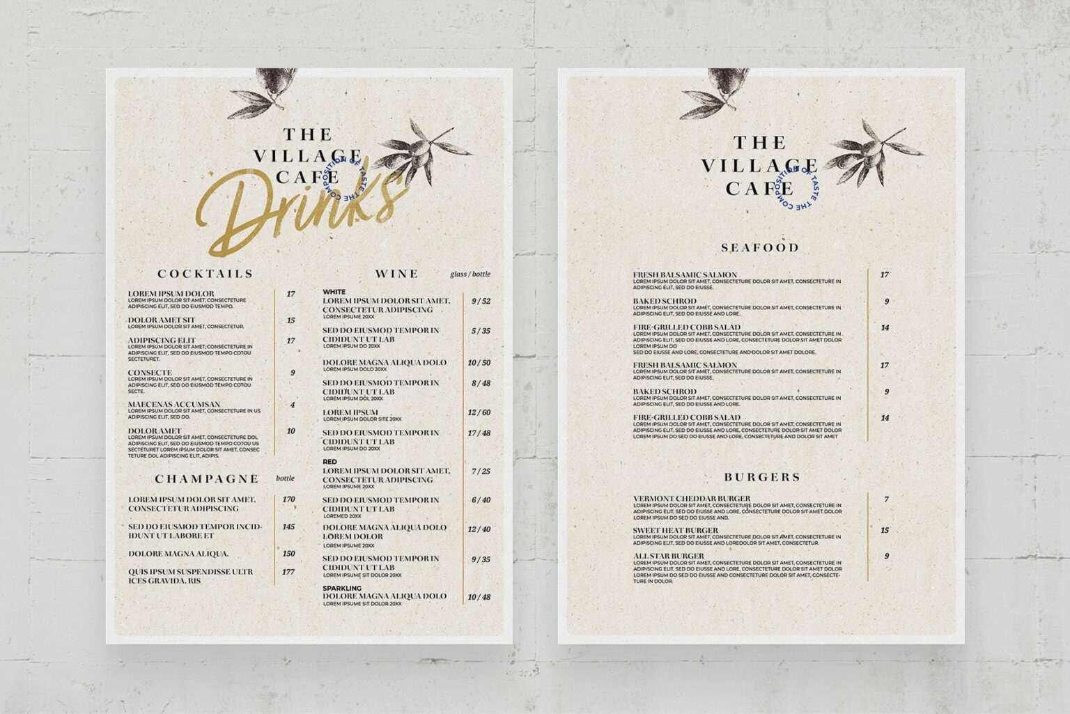 Classy Restaurant Menu Template – MasterBundles
