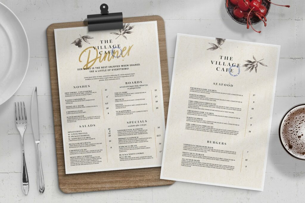 Classy Restaurant Menu Template – MasterBundles