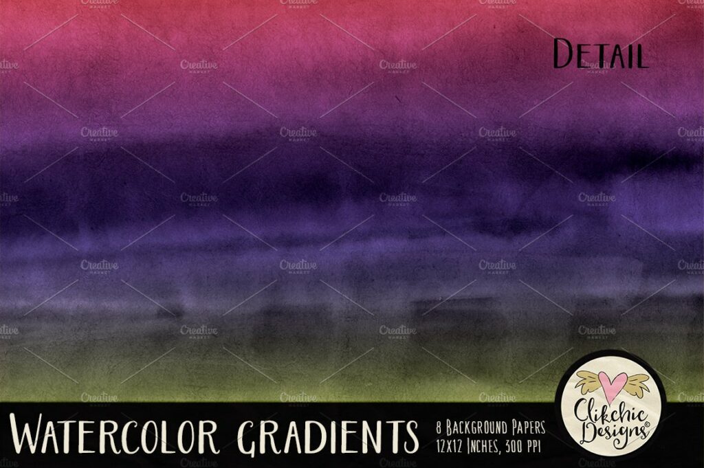Watercolor Gradients Texture Pack – MasterBundles