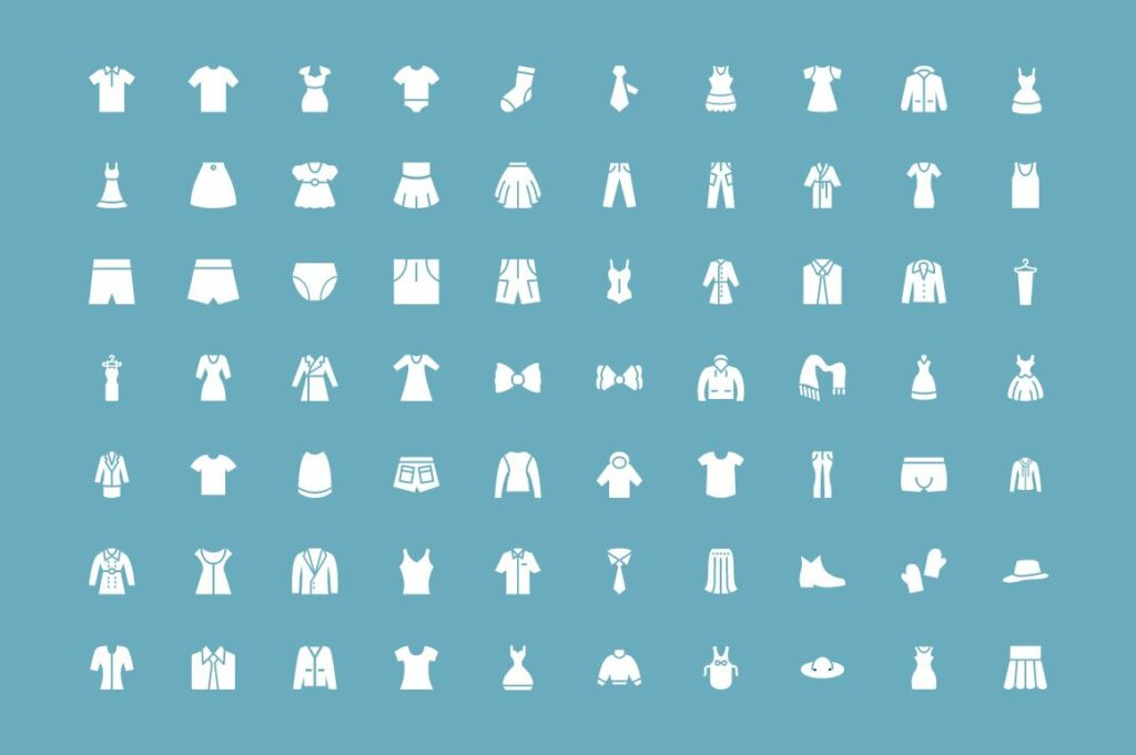 100 Clothes Vector Icons – MasterBundles