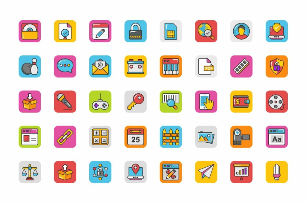 208 Web Design and Development Icons – MasterBundles