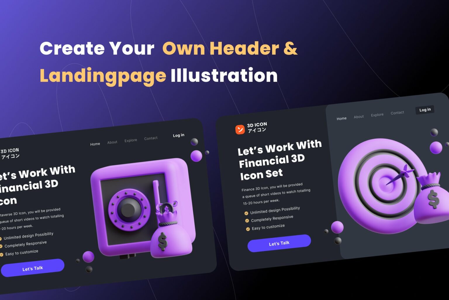 Financial 3D Icon Set – MasterBundles