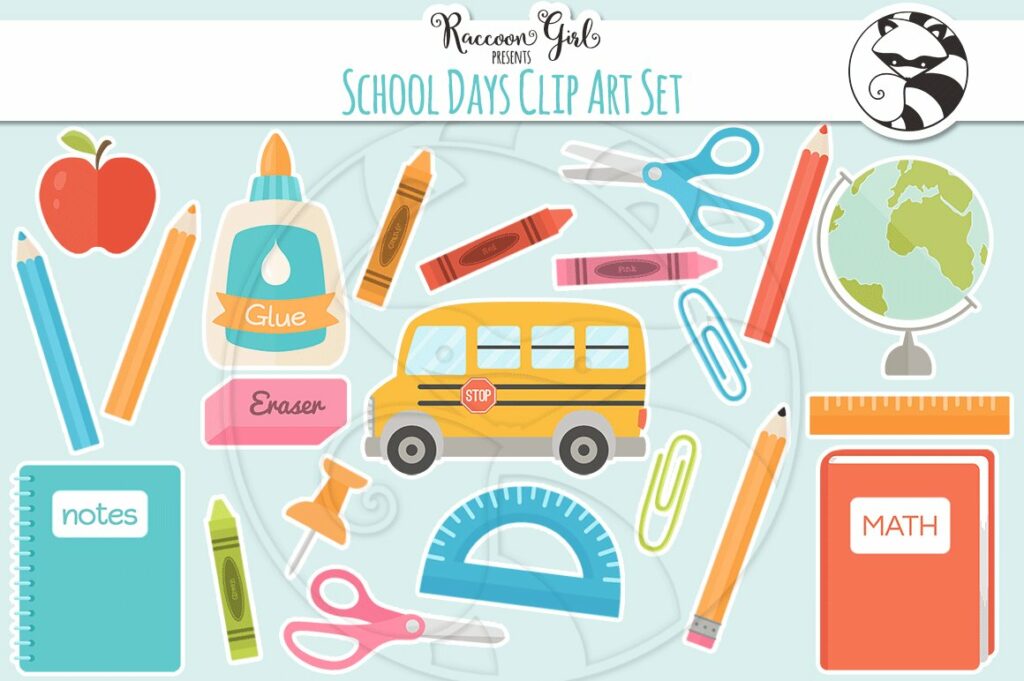School Days Clipart Set – MasterBundles