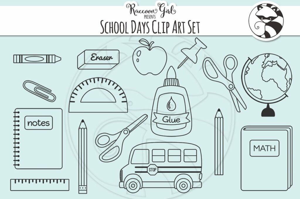 School Days Clipart Set – MasterBundles