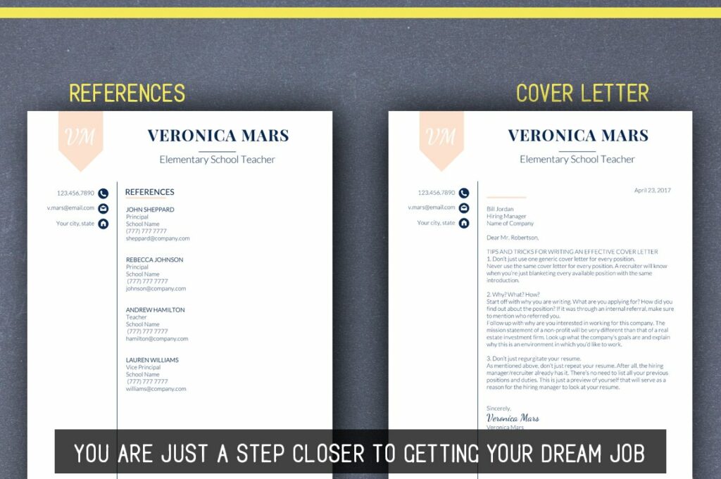 Teacher RESUME Template (MS Word) – MasterBundles