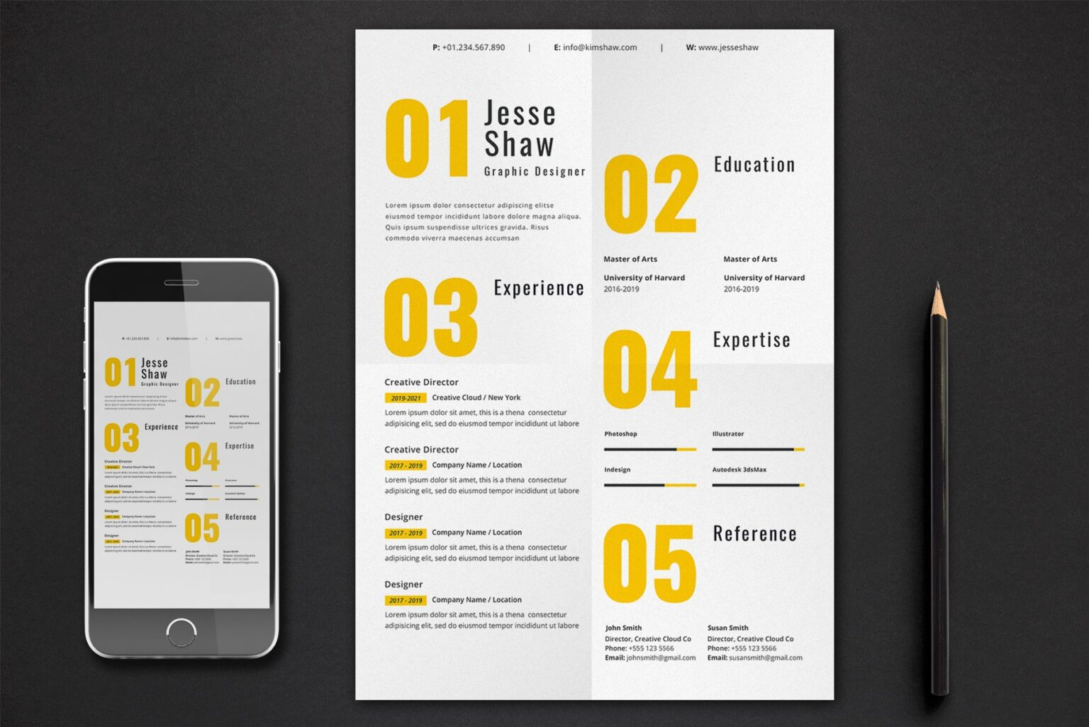Jesse Resume Template – MasterBundles