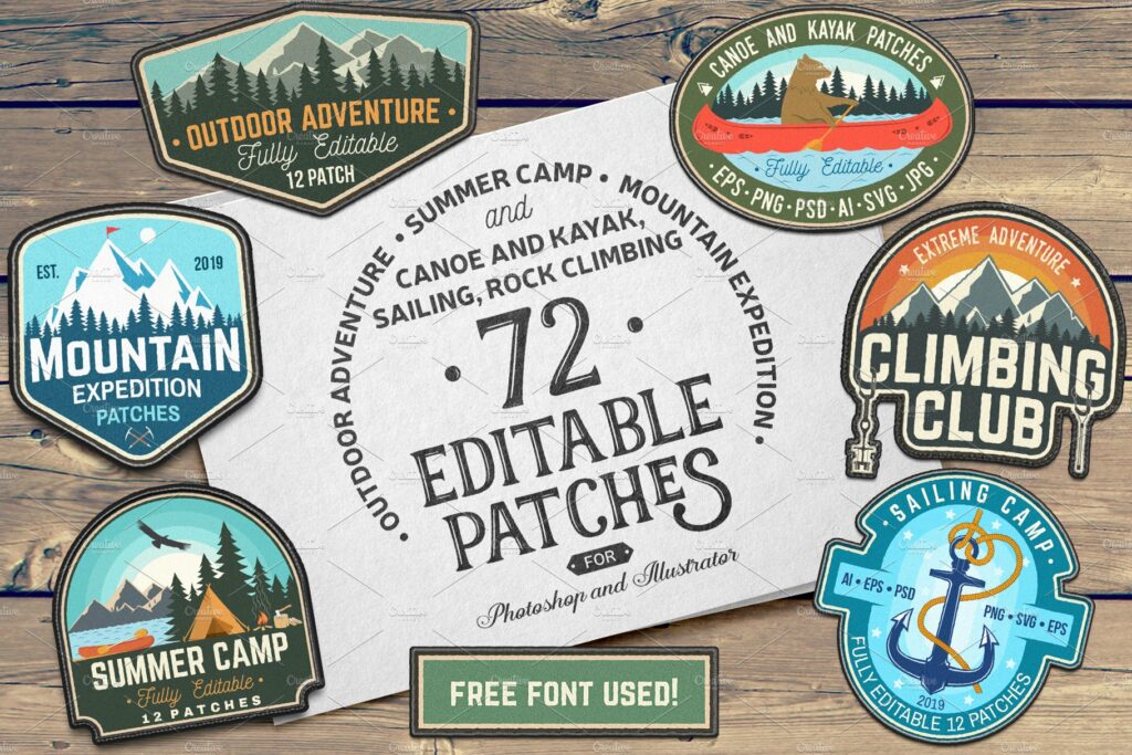 Outdoor Adventure Patches/Badges – MasterBundles