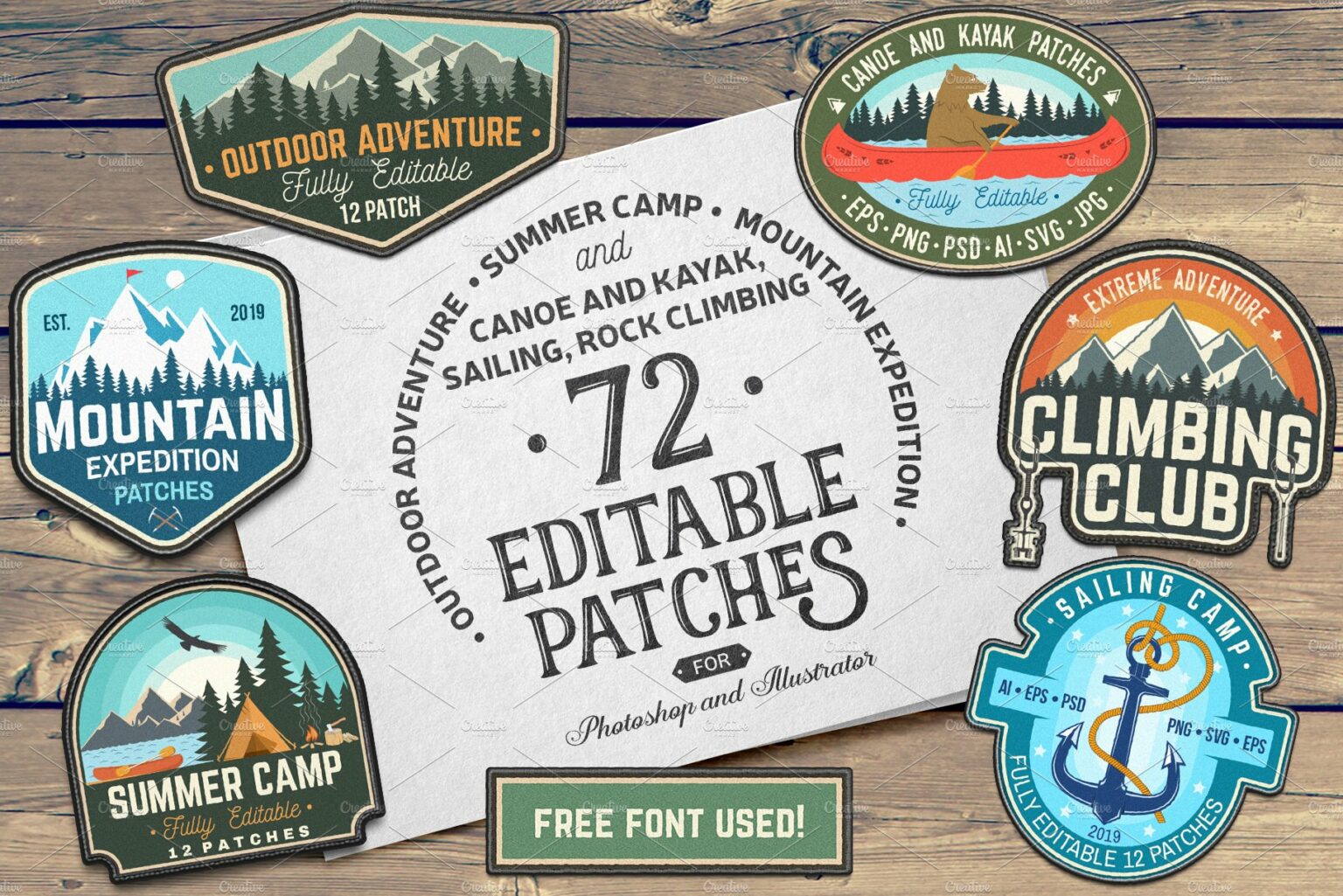 Outdoor Adventure Patches/Badges – MasterBundles