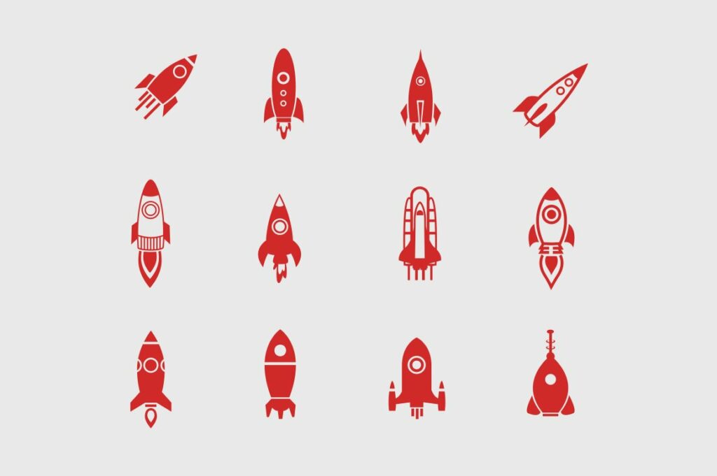 12 Rocket Icons – MasterBundles