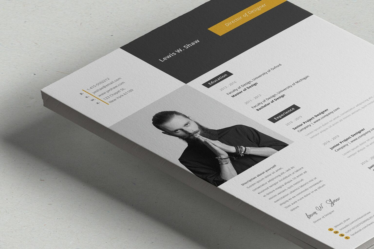 Delta Resume Template – MasterBundles