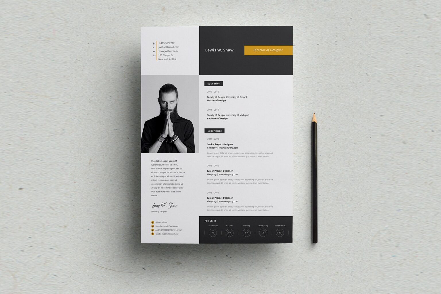 Delta Resume Template – MasterBundles