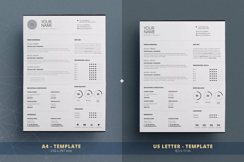 Clean SMM Resume/Cv Template Volume 7 – MasterBundles