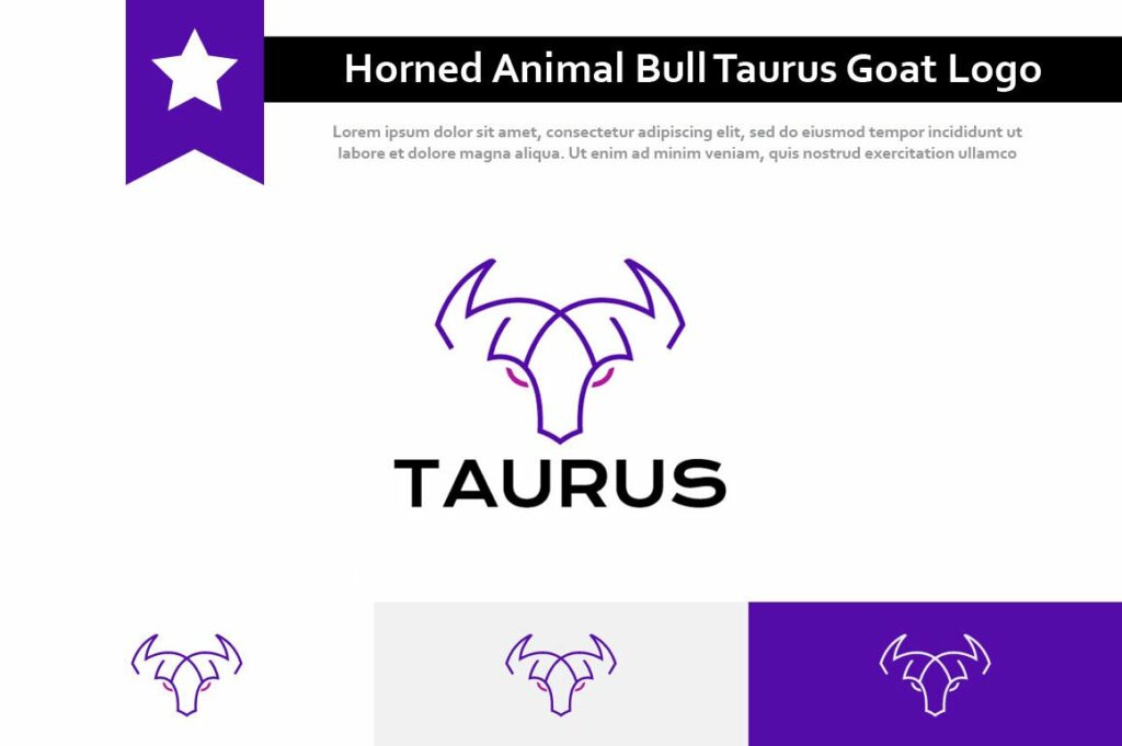 Horned Animal Bull Taurus Goat Logo – MasterBundles