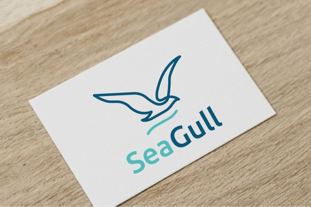 Seagull Bird Flying Sea Beach Logo – MasterBundles