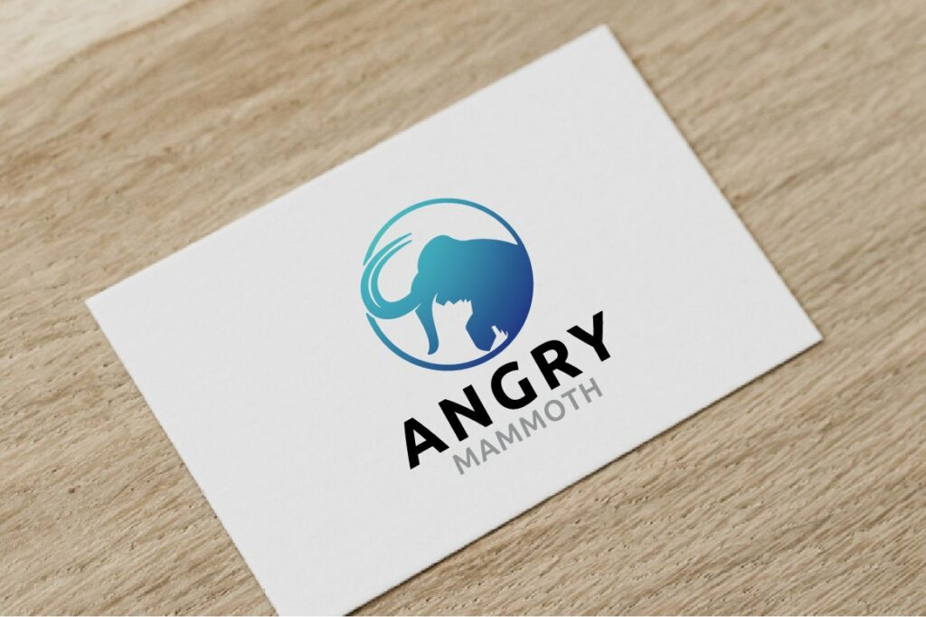 Angry Mammoth Big Elephant Logo – MasterBundles