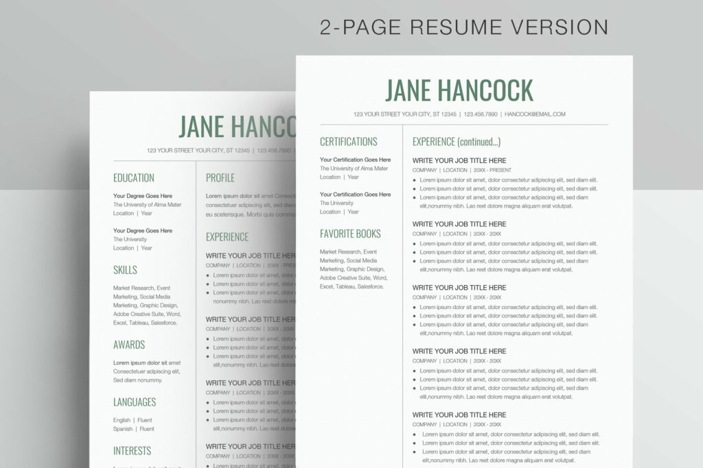 Google Docs Resume Template – MasterBundles