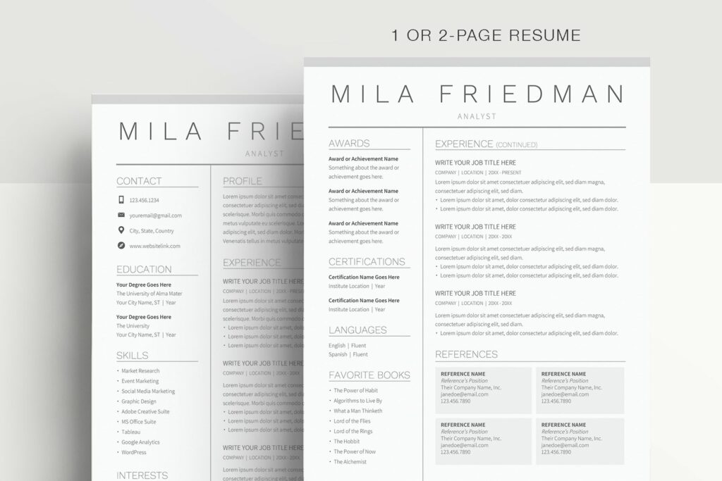 Google Docs Resume Template – MasterBundles