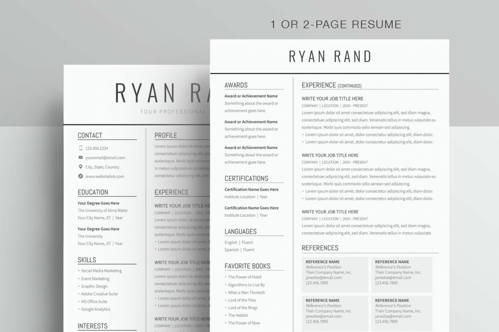 Google Docs Resume Template – MasterBundles