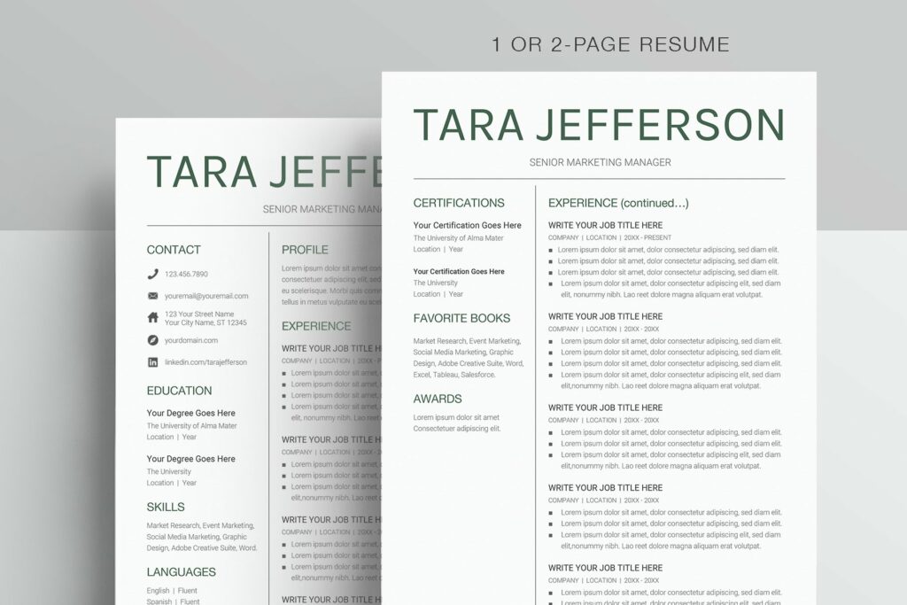 Google Docs Resume Template – MasterBundles