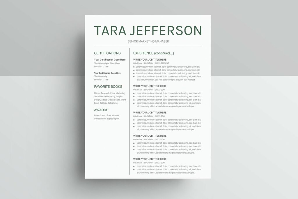 Google Docs Resume Template – MasterBundles