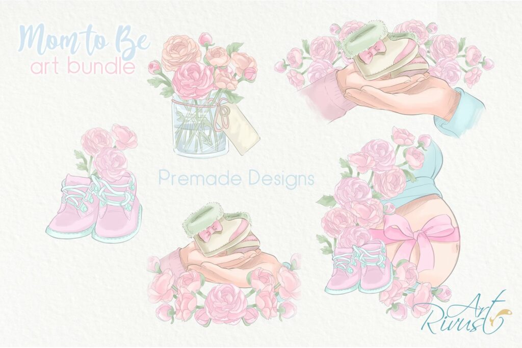 Mother to be PNG Clip Art. Pregnancy – MasterBundles