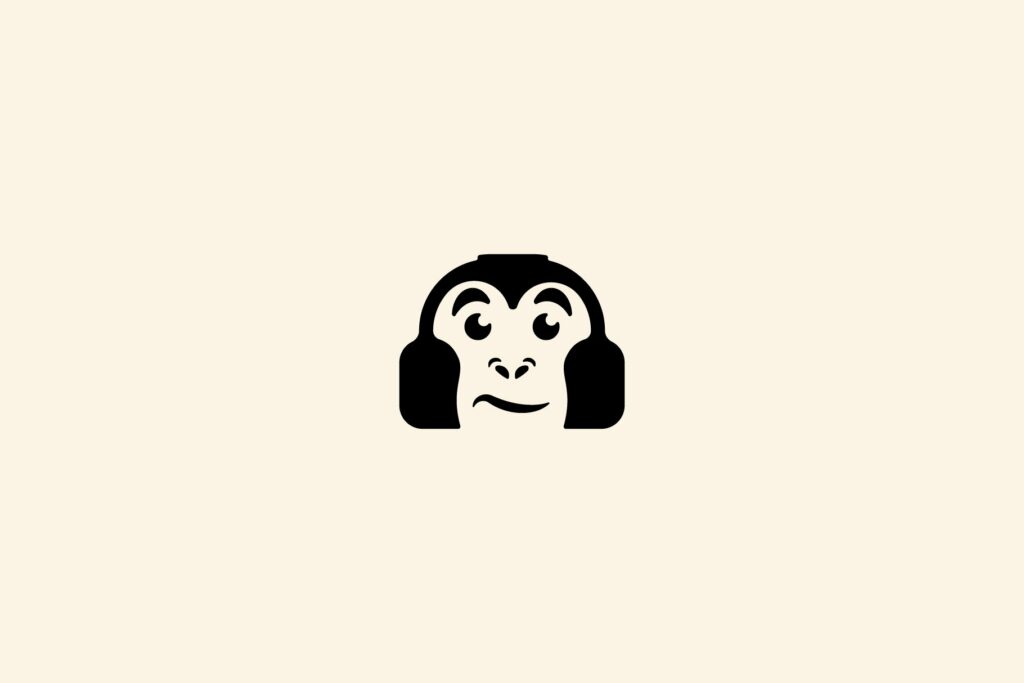 Monkey Headphone Logo Design Vector – MasterBundles