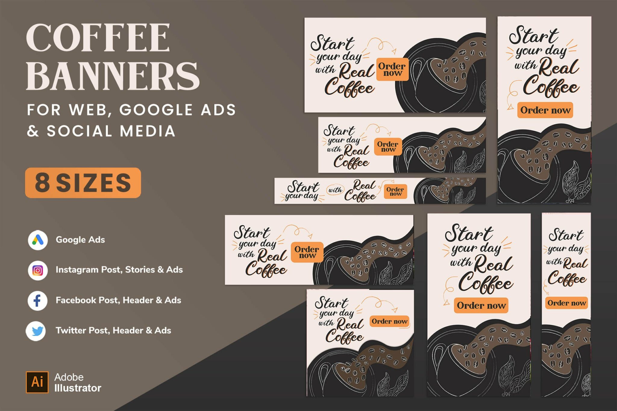 Coffee Shop Drink Web Banner Ad – MasterBundles