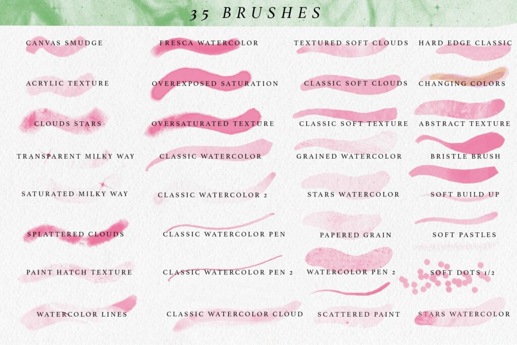Procreate Summer Watercolor Brushes – MasterBundles