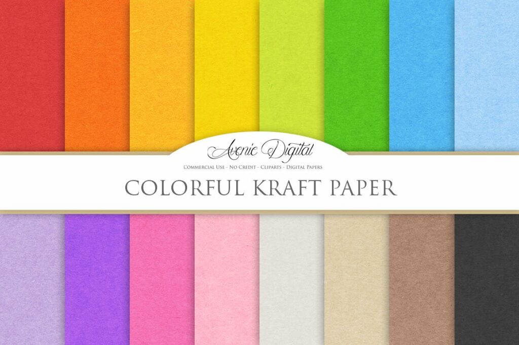 Colorful Kraft Paper Textures – MasterBundles