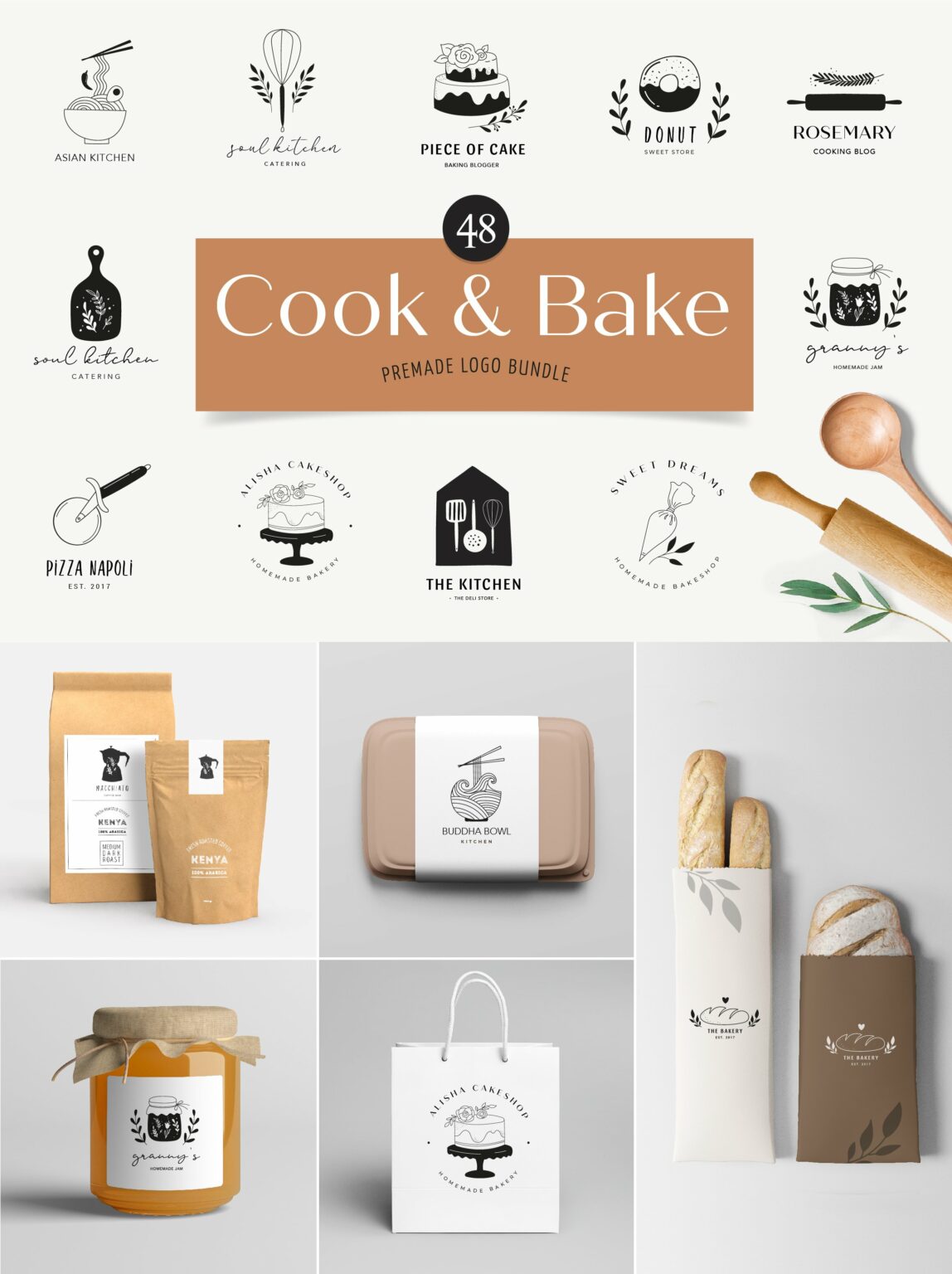 Cook & Bake logos collection – MasterBundles
